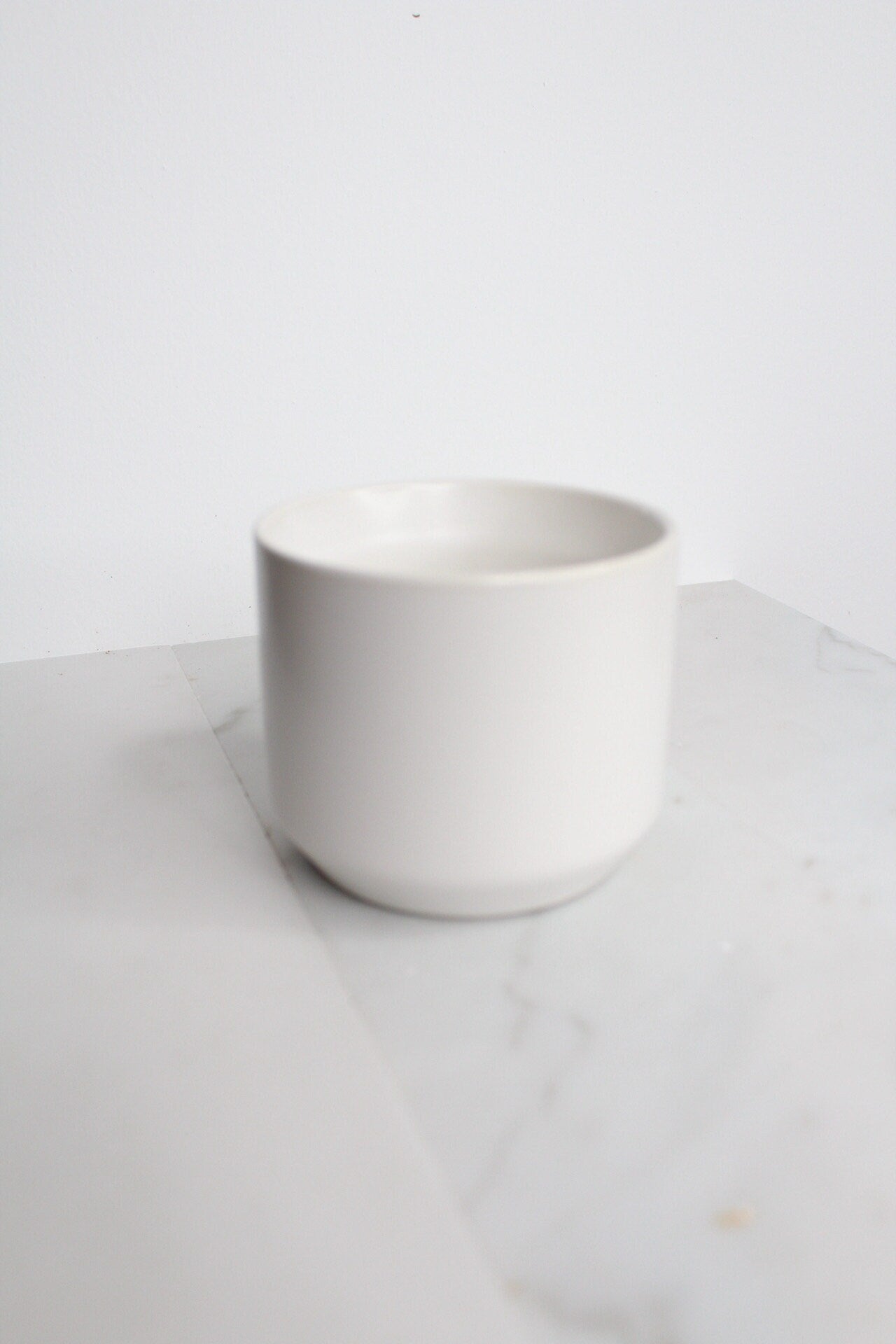 Small White Ceramic Pot - Modern Minimal Planter – myshelfie